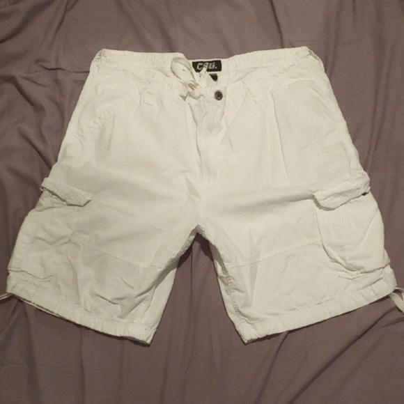 csg | Shorts | Mens White Cargo Shorts Size 42 0 Cotton 6 Pockets ...